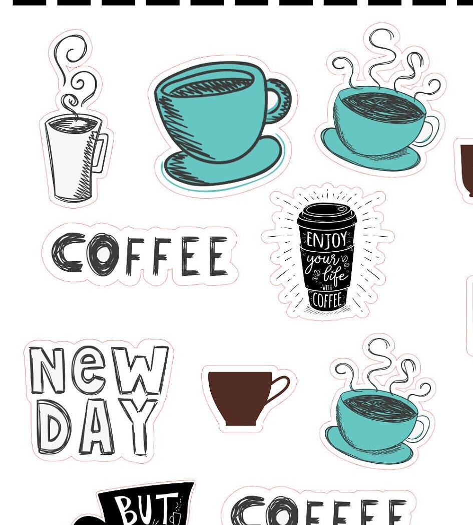 1010 COFFEE PLANNER STICKERS Coffee Stickers Coffee Lover | Etsy