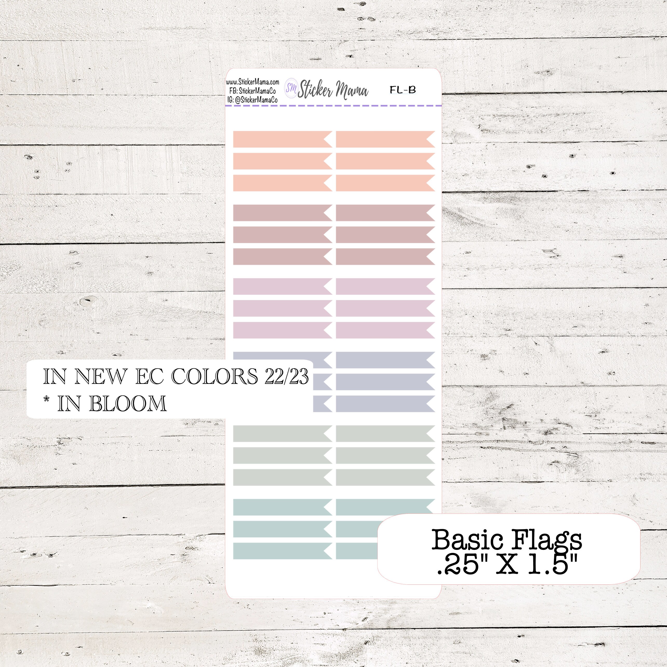 NEW ERIN CONDREN Colors Updated Flags in Bloom Harmony - Etsy