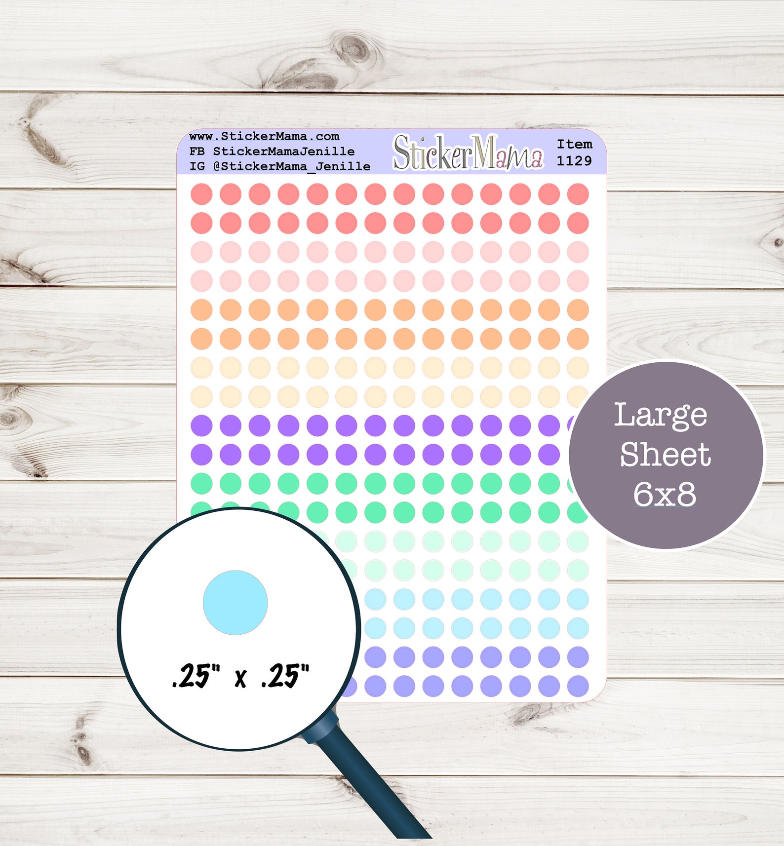 Clear Stickers Translucent Stickers 1129 Small Circle Dots - Etsy