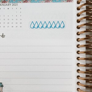 HYDRATE STICKERS 1132 1133 Planner Stickers Water Intake Stickers H20 ...