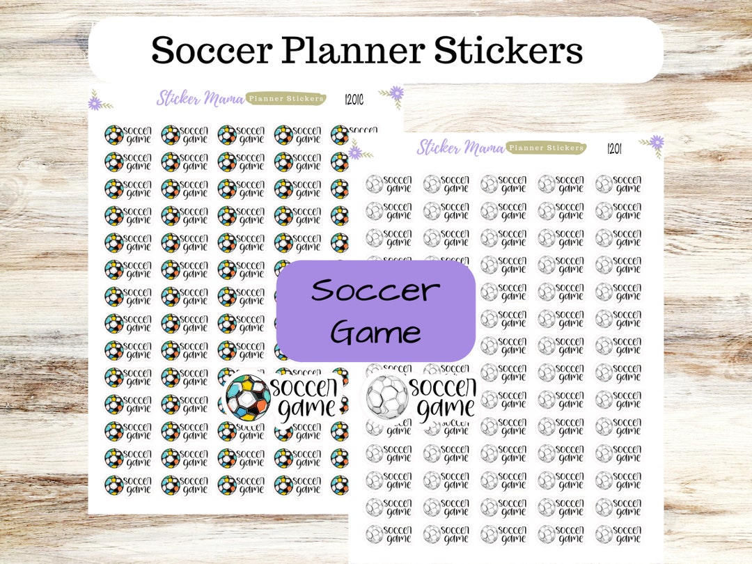 SS-1201 SOCCER GAME Stickers || Soccer Planner Stickers || Soccer ...