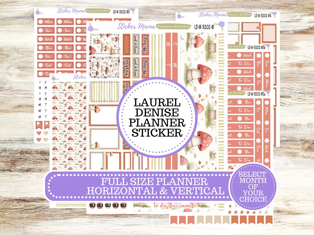 LD “the Nancy & Anne” Large || Week + Month PLANNER Kit #3202 || Laurel Denise Stickers ...