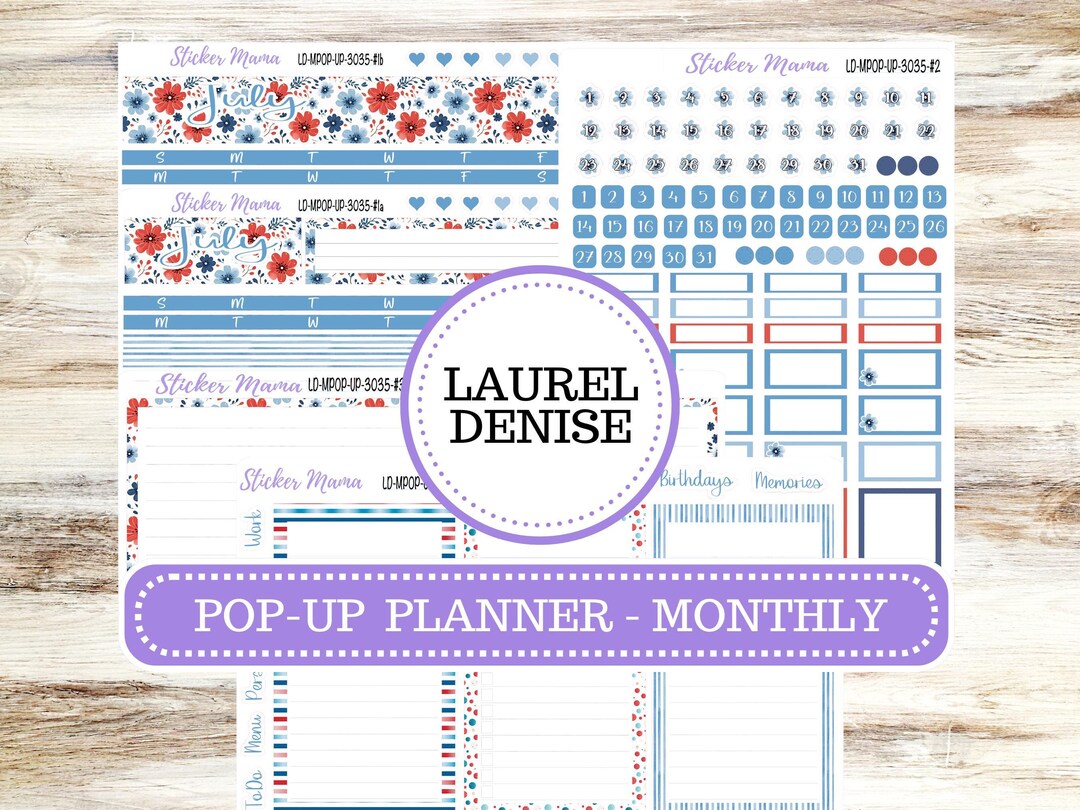 LD Monthly POP-UP Planner Kit #3035 || American Dream || Laurel Denise ...
