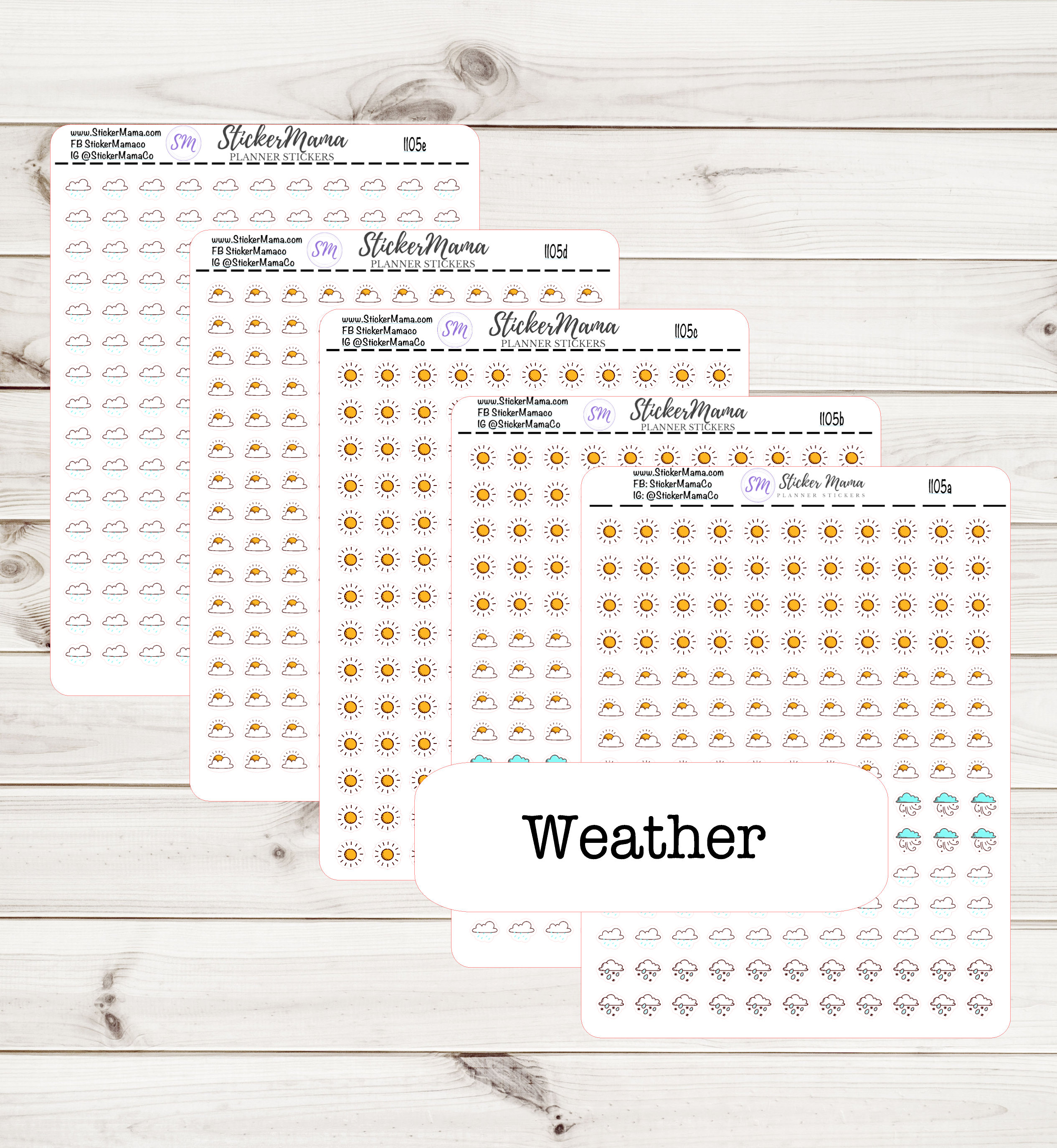 I105 WEATHER STICKERS weather planner stickers for | Etsy