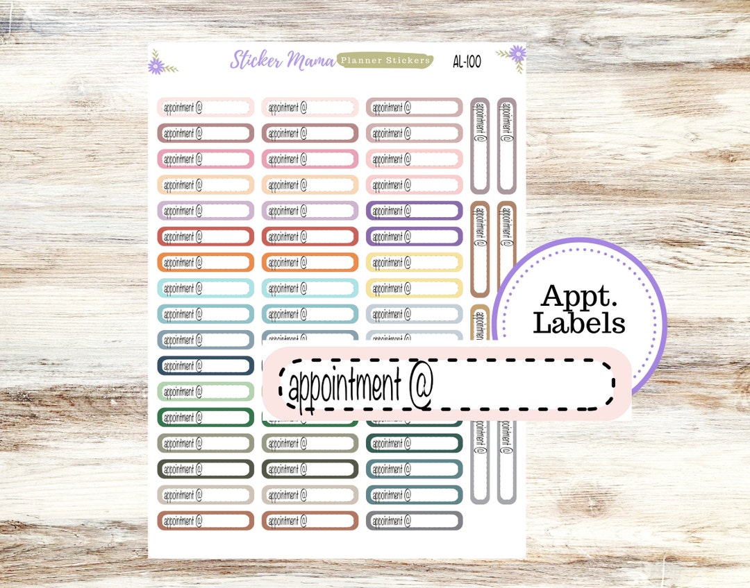 AL-100 || APPOINTMENT Labels || Planner Stickers || Labels Sticker ...