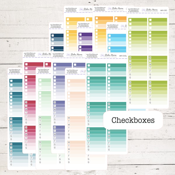 Checkbox Stickers - Etsy
