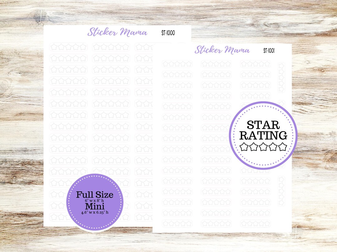 STAR RATING STICKERS - St-1000 || Book Rating Sticker || Movie Rating ...