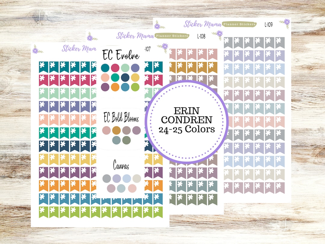 EC COLOR FLAGS || Erin Condren Flags || 2024-2025 Colors || Evolve ...