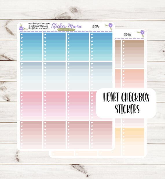 D1015 FULL BOX CHECKLIST Stickers Checklist Stickers - Etsy