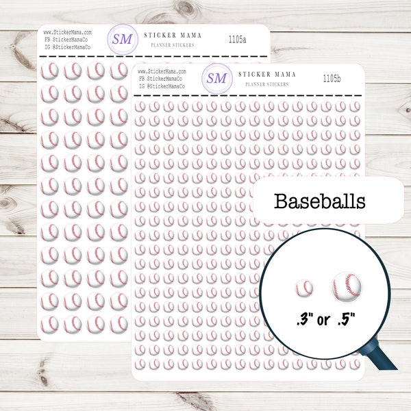 Baseball Stickers - Etsy