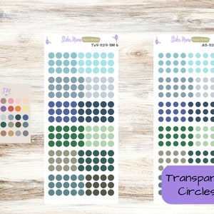 1129 in Stickermama Color-way - Colored Dots - Clear Round Stickers - Etsy