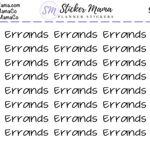 SS-102 - Errands Jenplans SCRIPT Planner Stickers - Script Stickers - Etsy