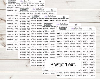SS-101 WEEKEND Jenplans SCRIPT Planner Stickers Script - Etsy
