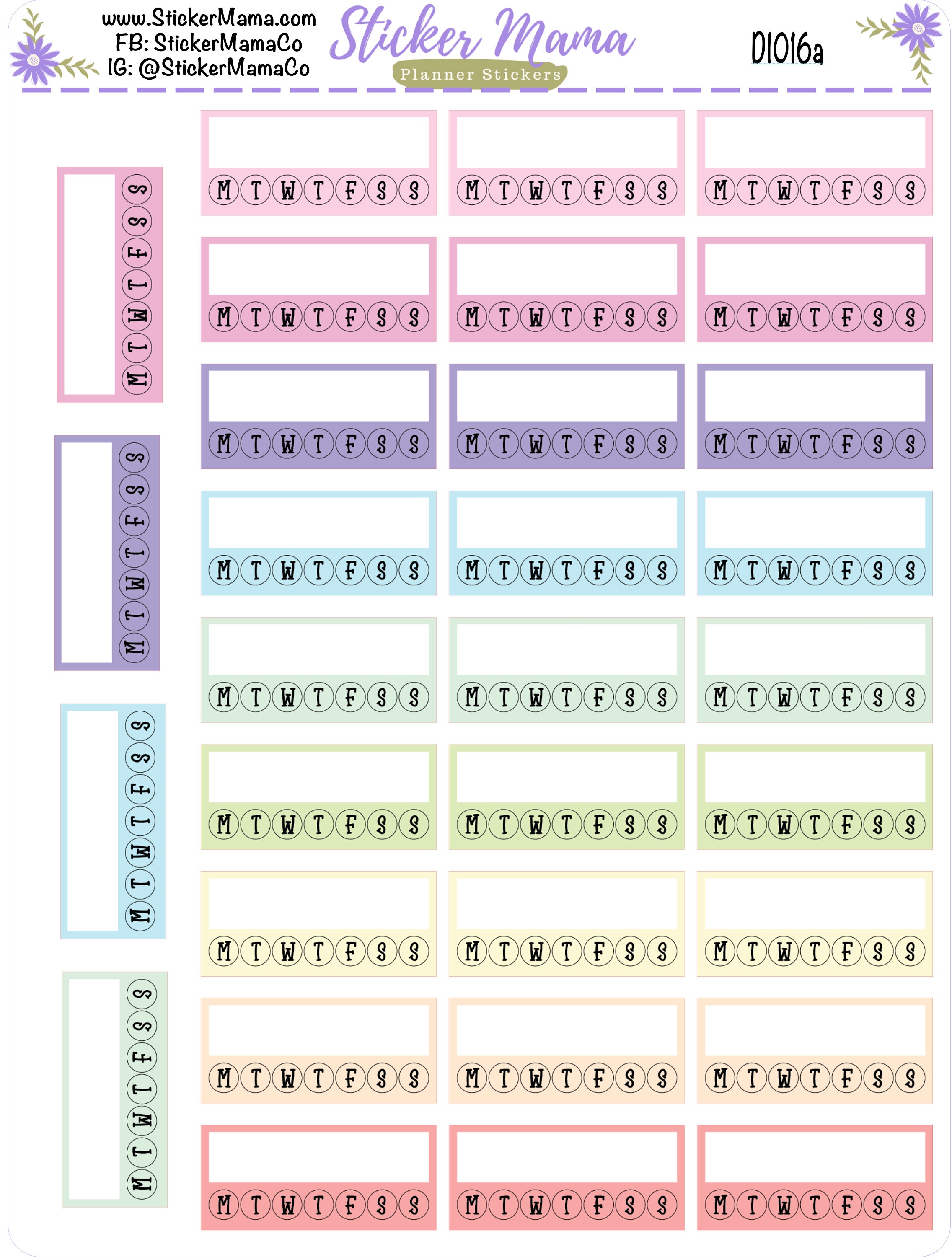D1016 FULL BOX CHECKLIST Stickers Checklist Stickers - Etsy