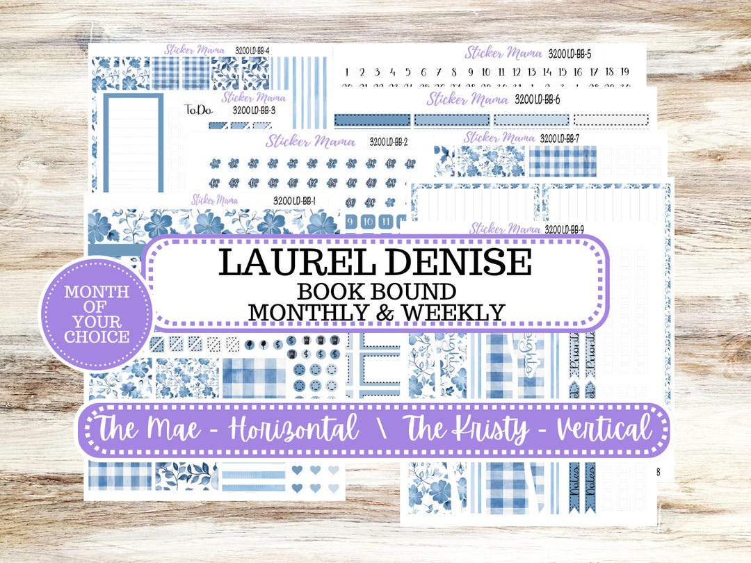 Laurel Denise Mae and Kristy Planner Sticker Kit | Book-bound ...