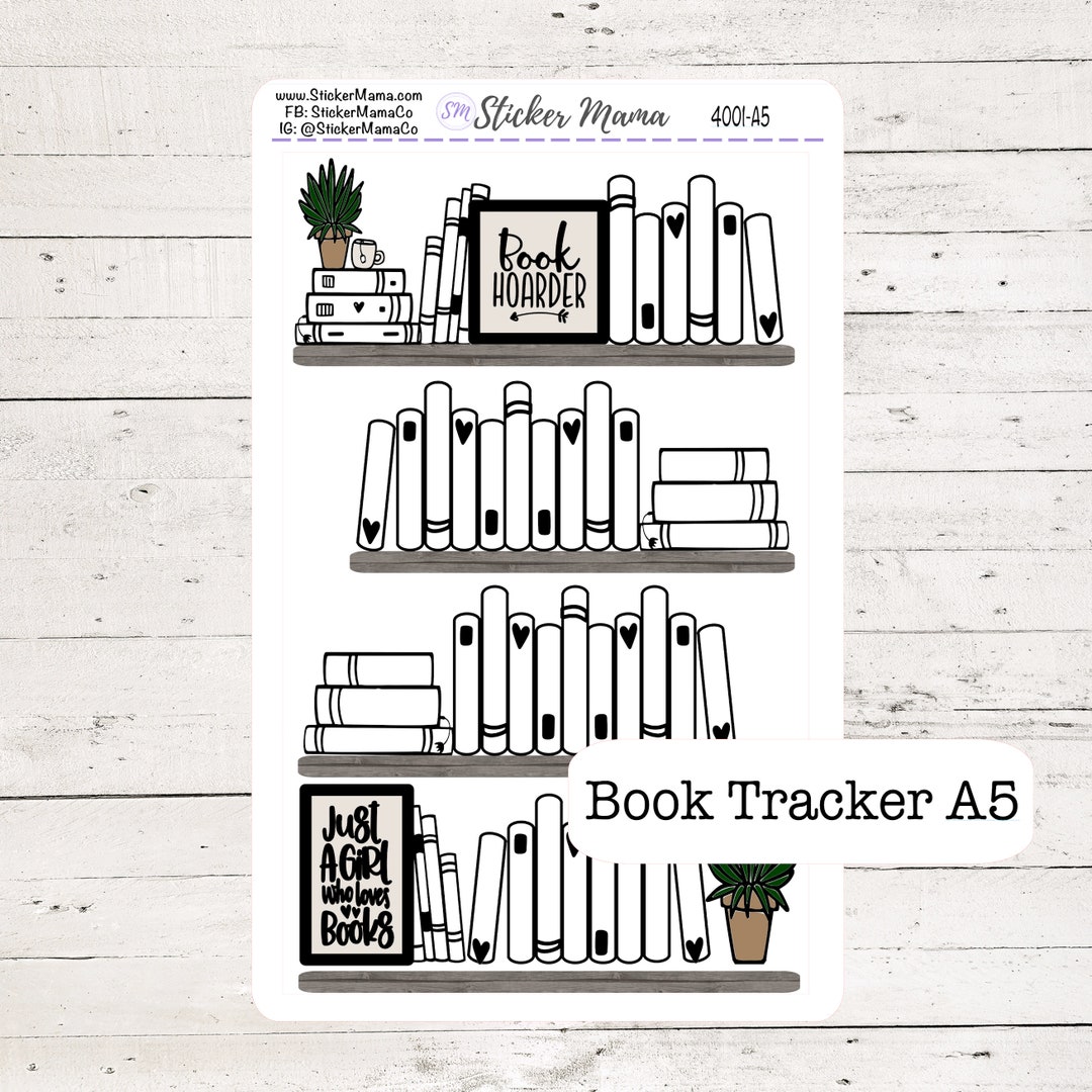 BOOK TRACKER 4001 - A5 Book Planner Stickers - Book Tracker Sticker ...