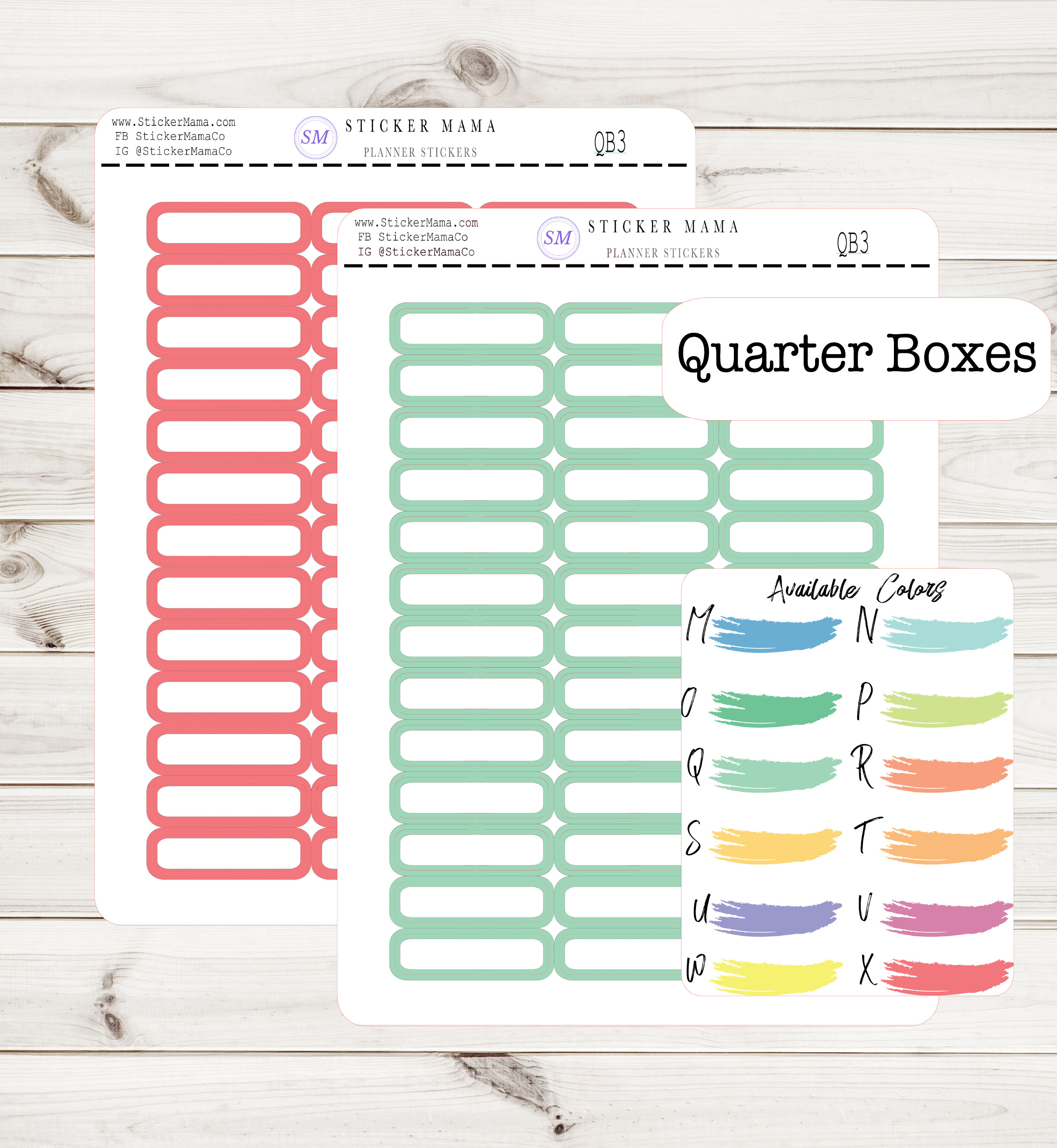 QUARTER BOX STICKERS .4 X 1.5 Quarter Box Labels - Etsy