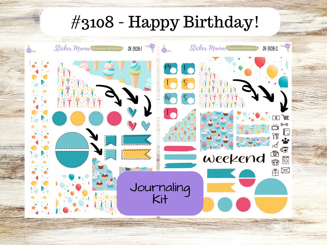 JOURNALING KIT || #3108 || Happy Birthday! || Journal Planner ...