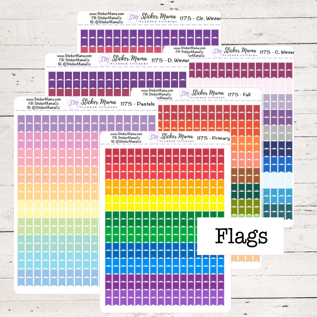 PLANNER FLAGS 1175, Planner Sticker Flags, Flag for Planners, Sticker ...
