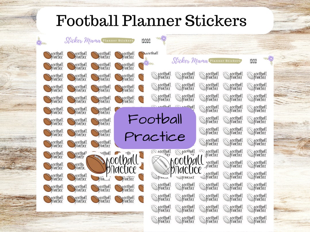 SS-1202 FOOTBALL PRACTICE Stickers || Football Planner Stickers ...