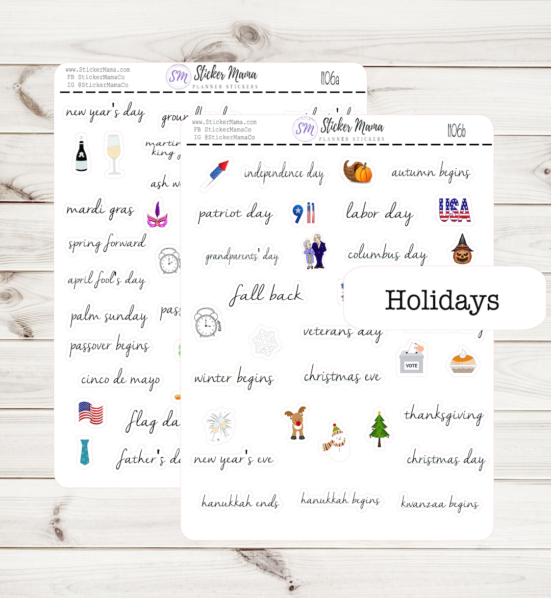 HOLIDAY STICKERS I106 - Holiday Planner Sticker - Icon Planner Sticker ...