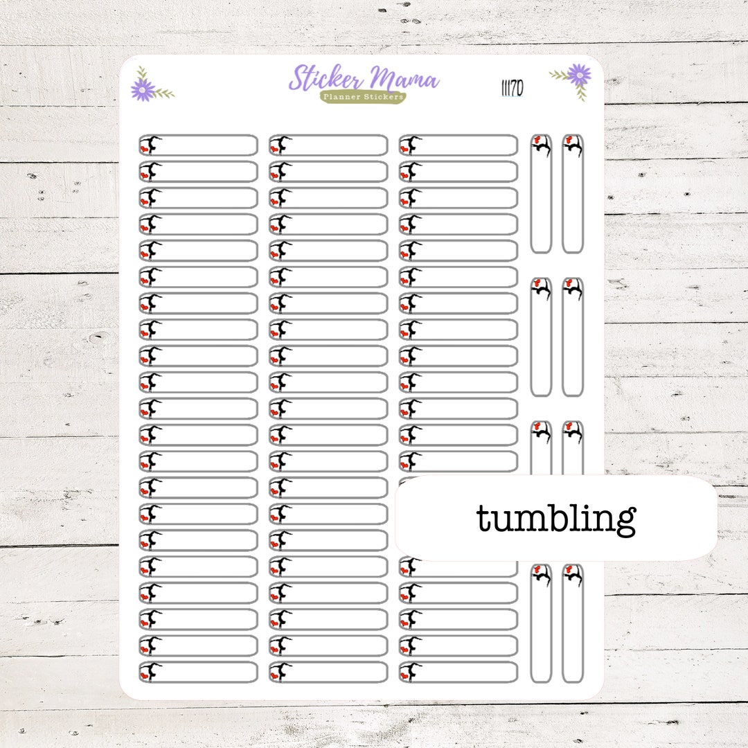 1117d TUMBLING PLANNER Stickers Tumbling Stickers Tumbling Practice ...