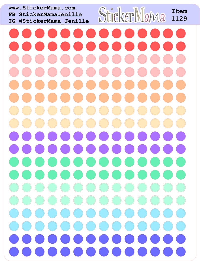 Clear Stickers Translucent Stickers 1129 Small Circle Dots - Etsy