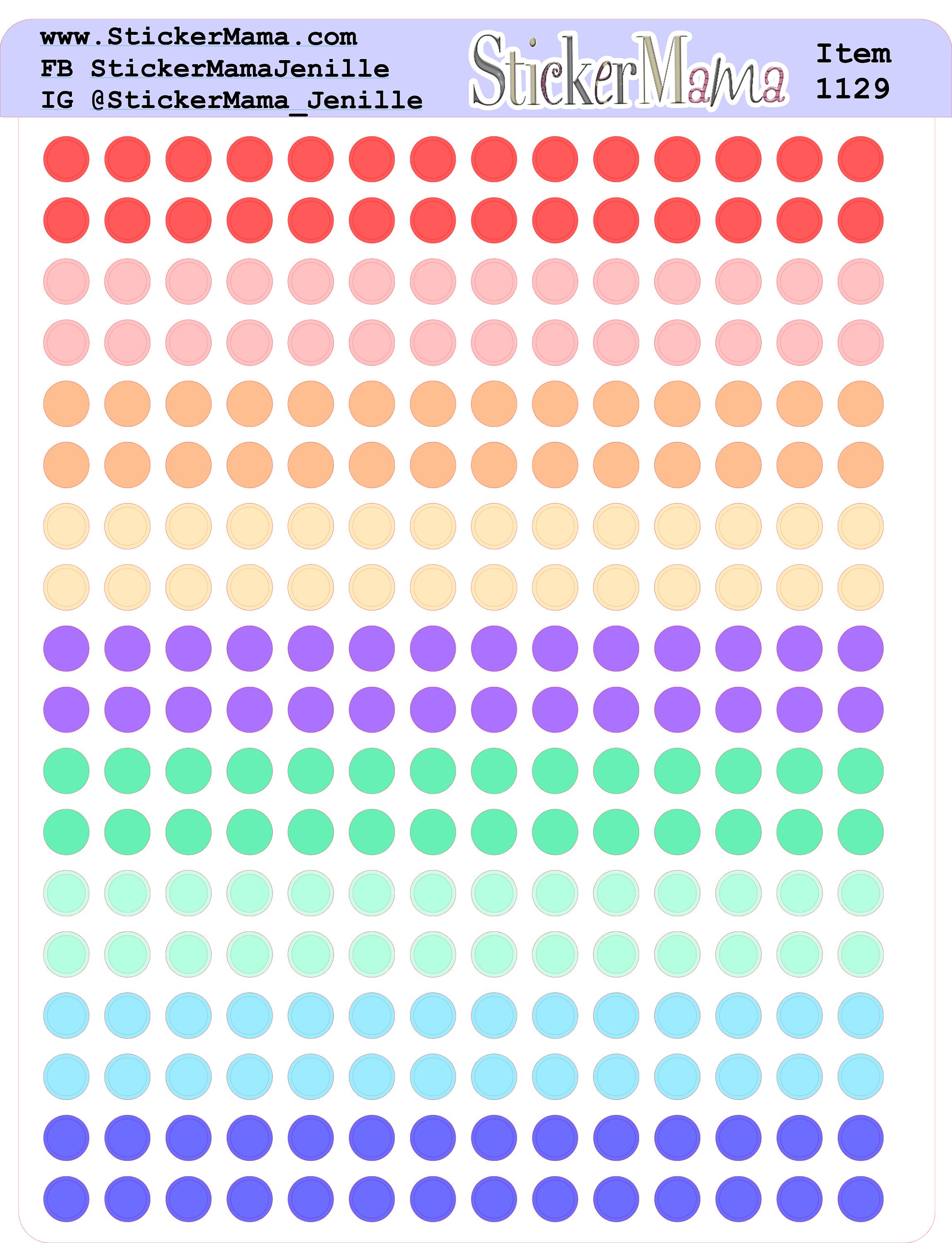 Clear Stickers Translucent Stickers 1129 Small Circle Dots - Etsy