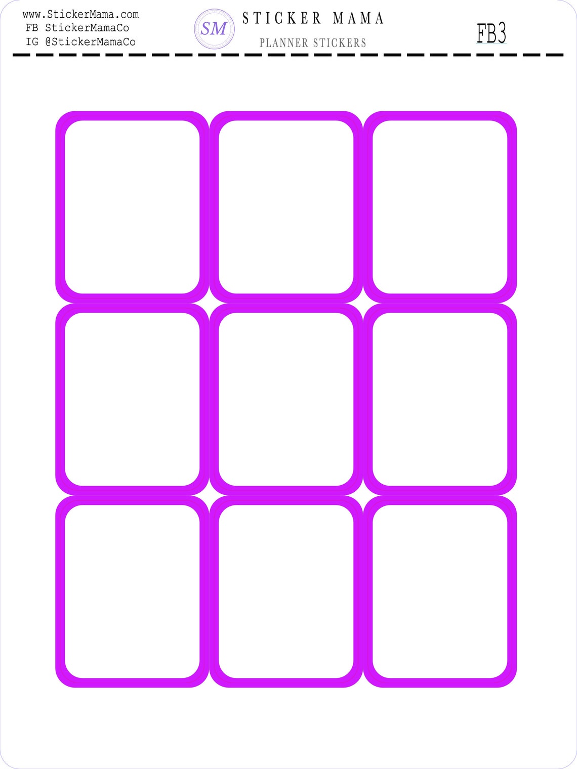 FULL BOX STICKERS 1.9" X 1.5" Full Box Labels Full Planner Box Ex ...