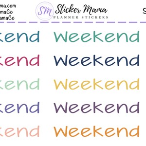 SS-101 WEEKEND Jenplans SCRIPT Planner Stickers Script - Etsy