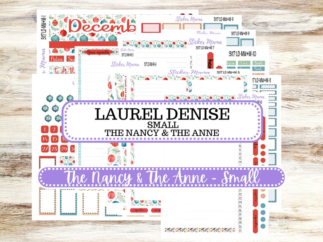 Laurel Denise Small Anne and Nancy Planner Sticker Kit | Small Week ...