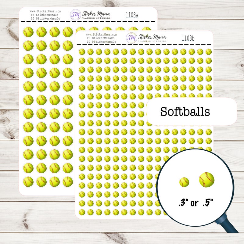 Softball Sticker - Etsy