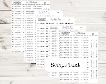 SS-101 WEEKEND Jenplans SCRIPT Planner Stickers Script - Etsy
