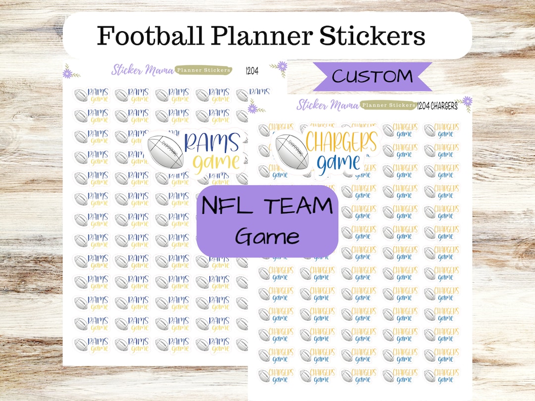 SS-1204 CUSTOM NFL Game Day Stickers || Football Planner Stickers ...