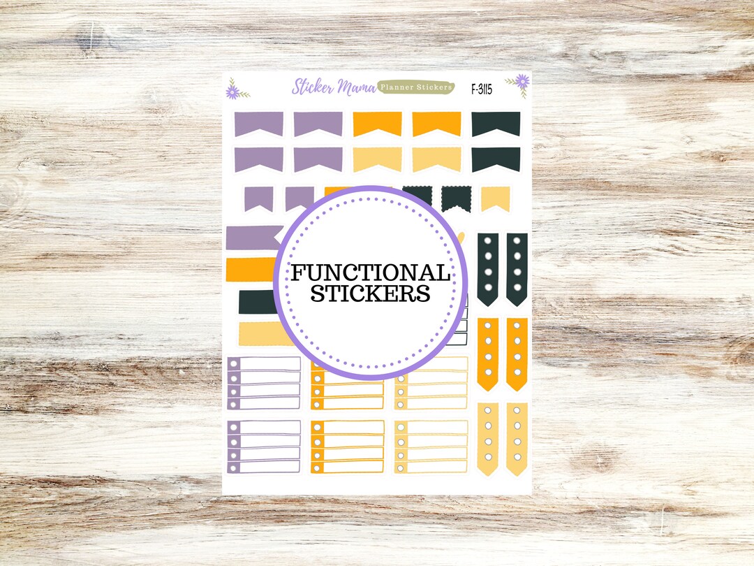 CUTE FUNCTIONAL STICKERS-F3115 Spooky Palette Stickers Planner Stickers ...