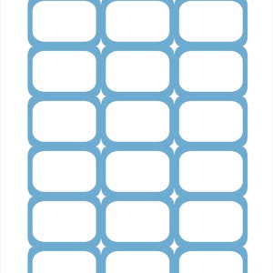 HALF BOX STICKERS 1" X 1.5" Half Box Labels Quarter Planner Box Ex ...