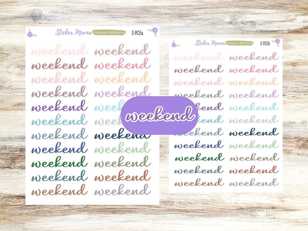 WEEKEND STICKERS || S-9105 || - Etsy