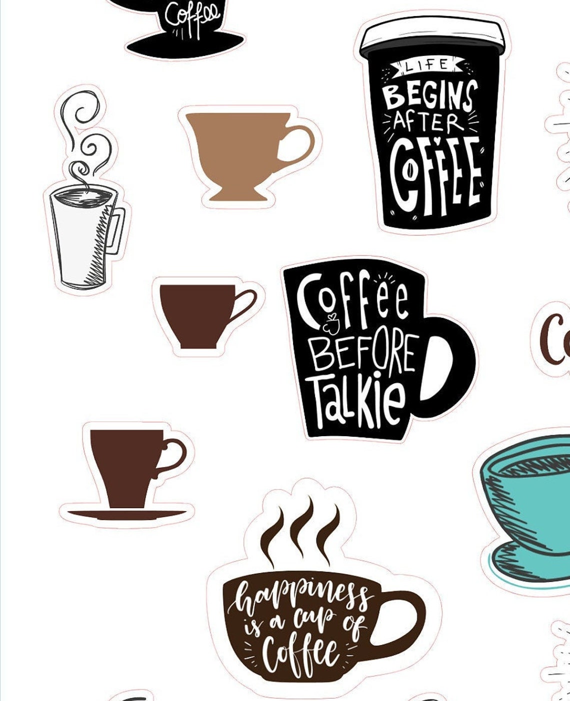 1010 COFFEE PLANNER STICKERS Coffee Stickers Coffee Lover | Etsy