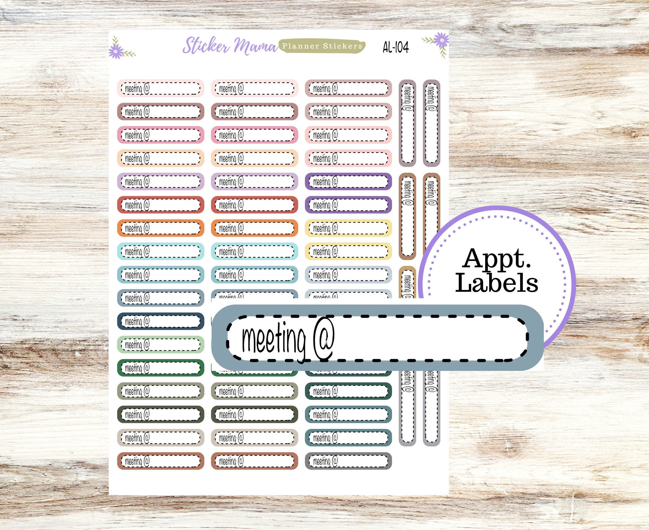 AL-104 || MEETING APPOINTMENT Labels || Planner Stickers || Labels ...