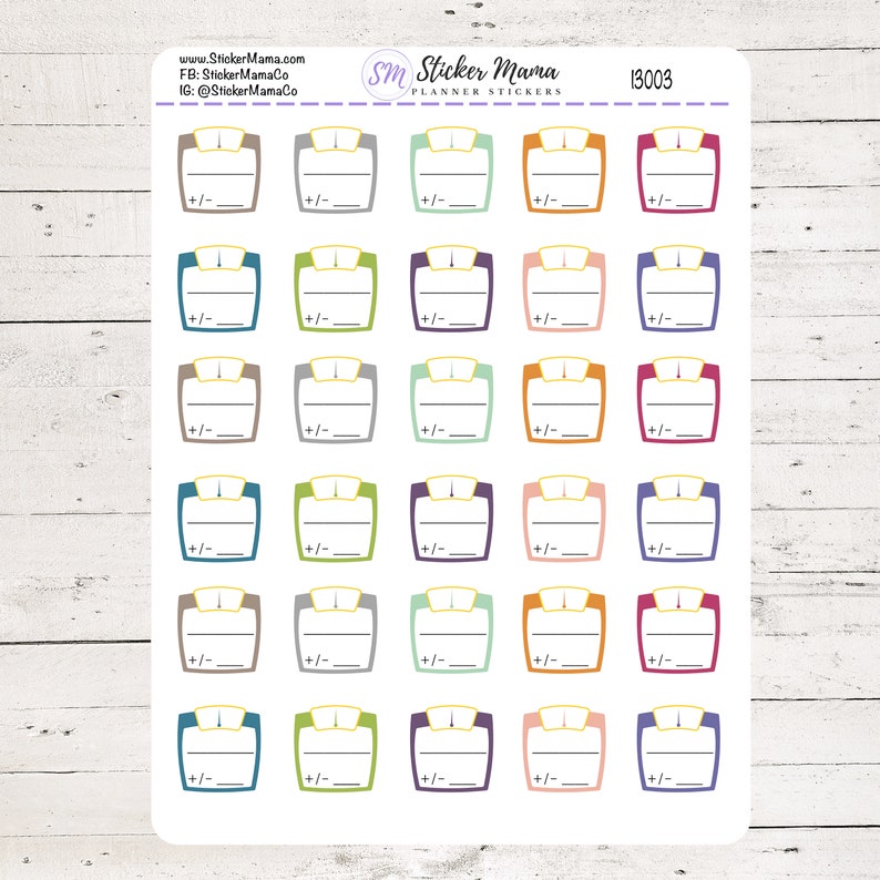 I3003 WEIGHT TRACKER Stickers Planner Stickers Weight | Etsy
