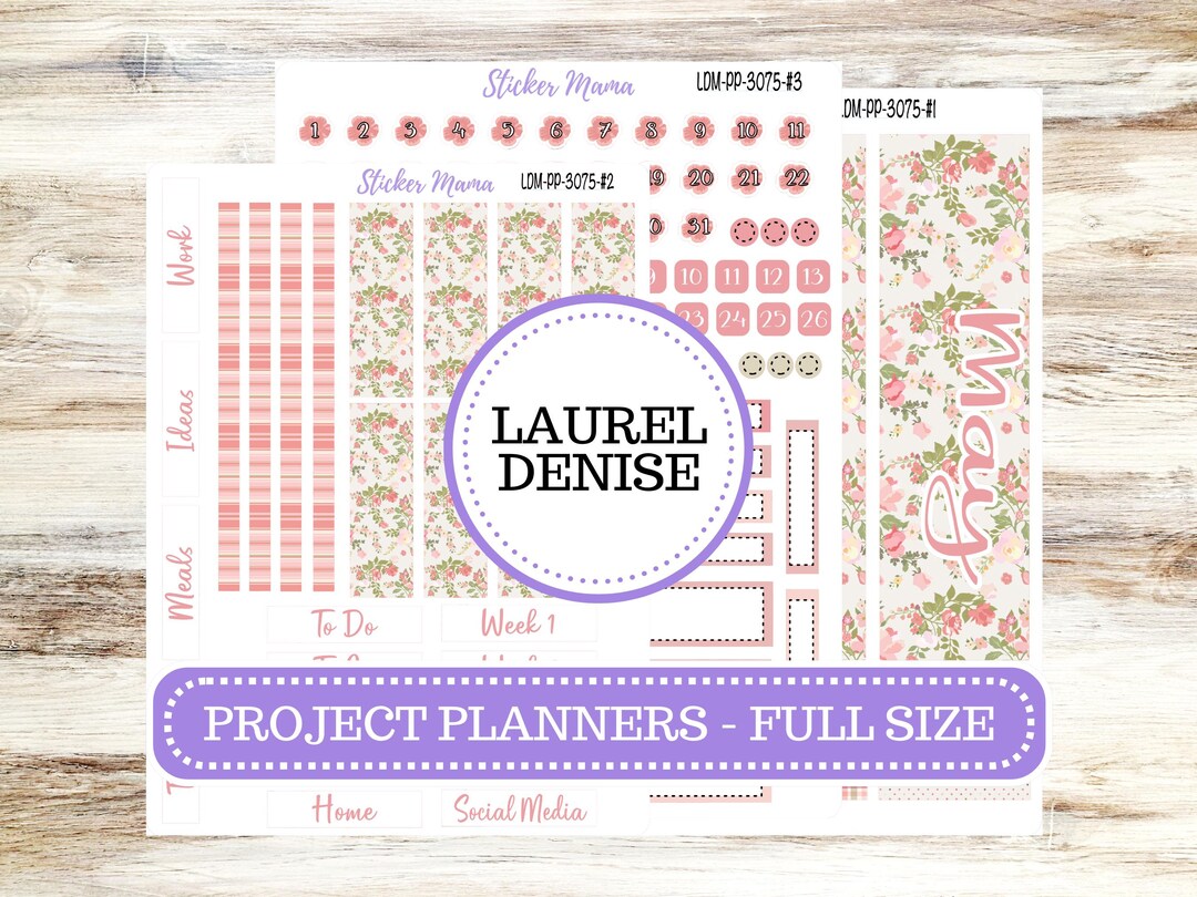 LAUREL DENISE PROJECT Full Size Planner Kit #3075 || Shabby Chic Roses || Laurel Denise Kit ...