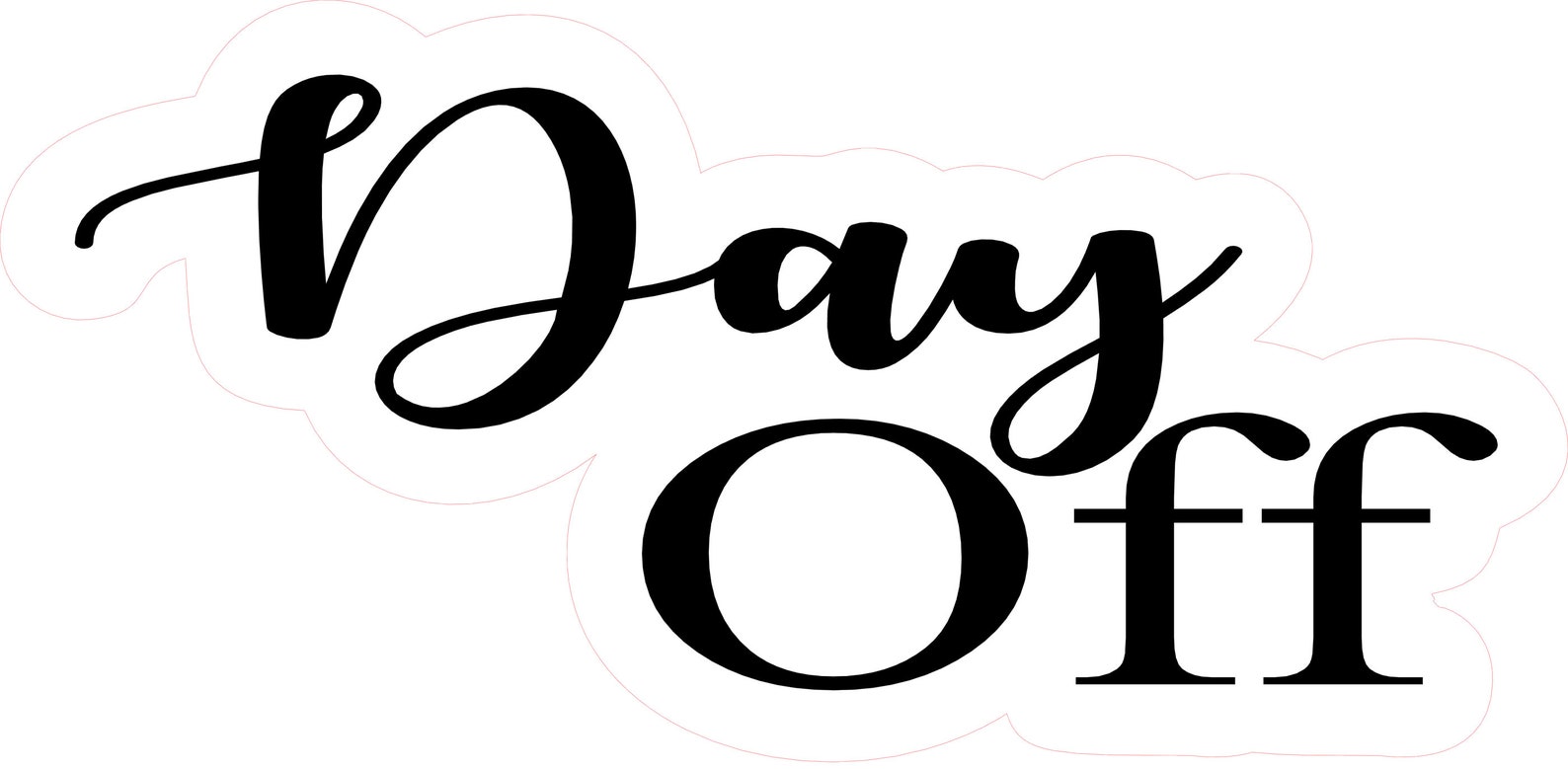 DAY OFF STICKERS S107 Script Planner Stickers Day Off Work | Etsy