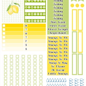 WK-3034 Watercolor Lemons Weekly Planner Kit Erin - Etsy