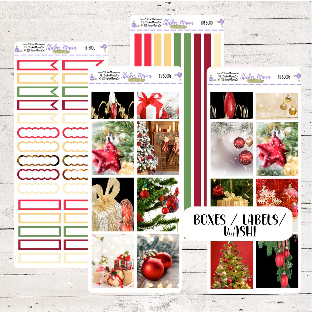 5000 FULL BOX Christmas Stickers Planner Stickers Full Box for Planners ...