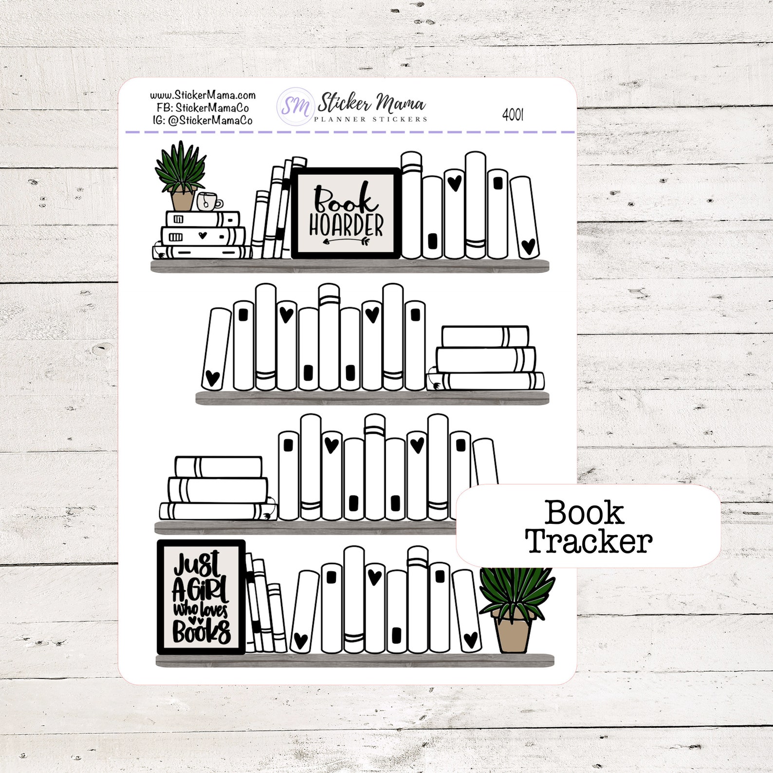 BOOK TRACKER 4001 Book Planner Stickers Book Tracker - Etsy