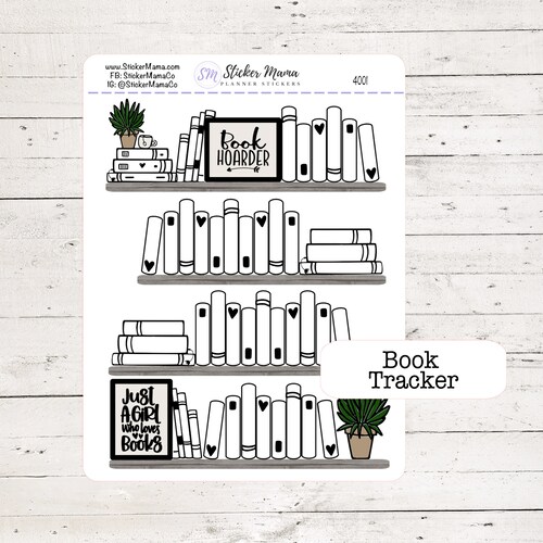 BOOK TRACKER 4001 Book Planner Stickers Book Tracker - Etsy