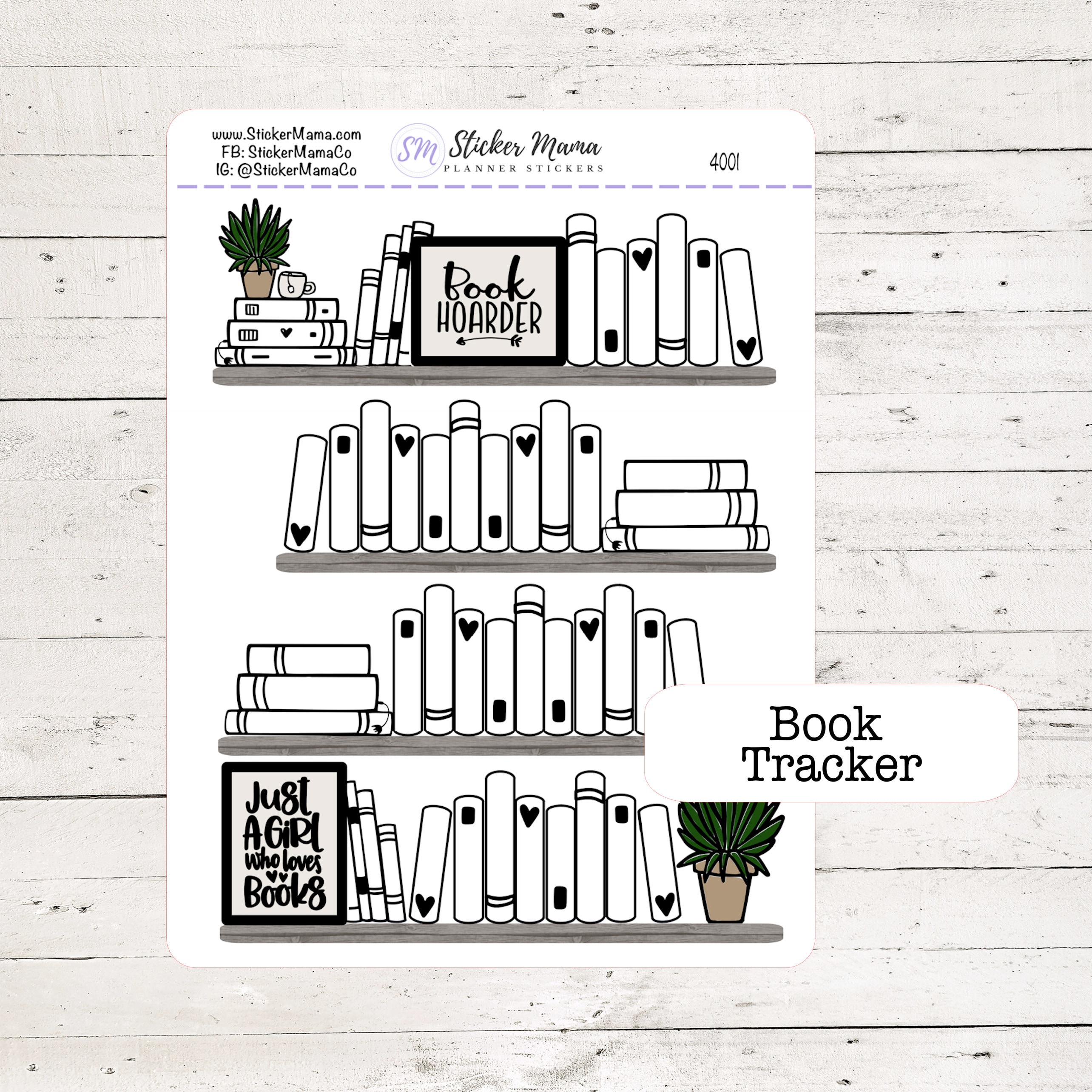 BOOK TRACKER 4001 Book Planner Stickers Book Tracker - Etsy