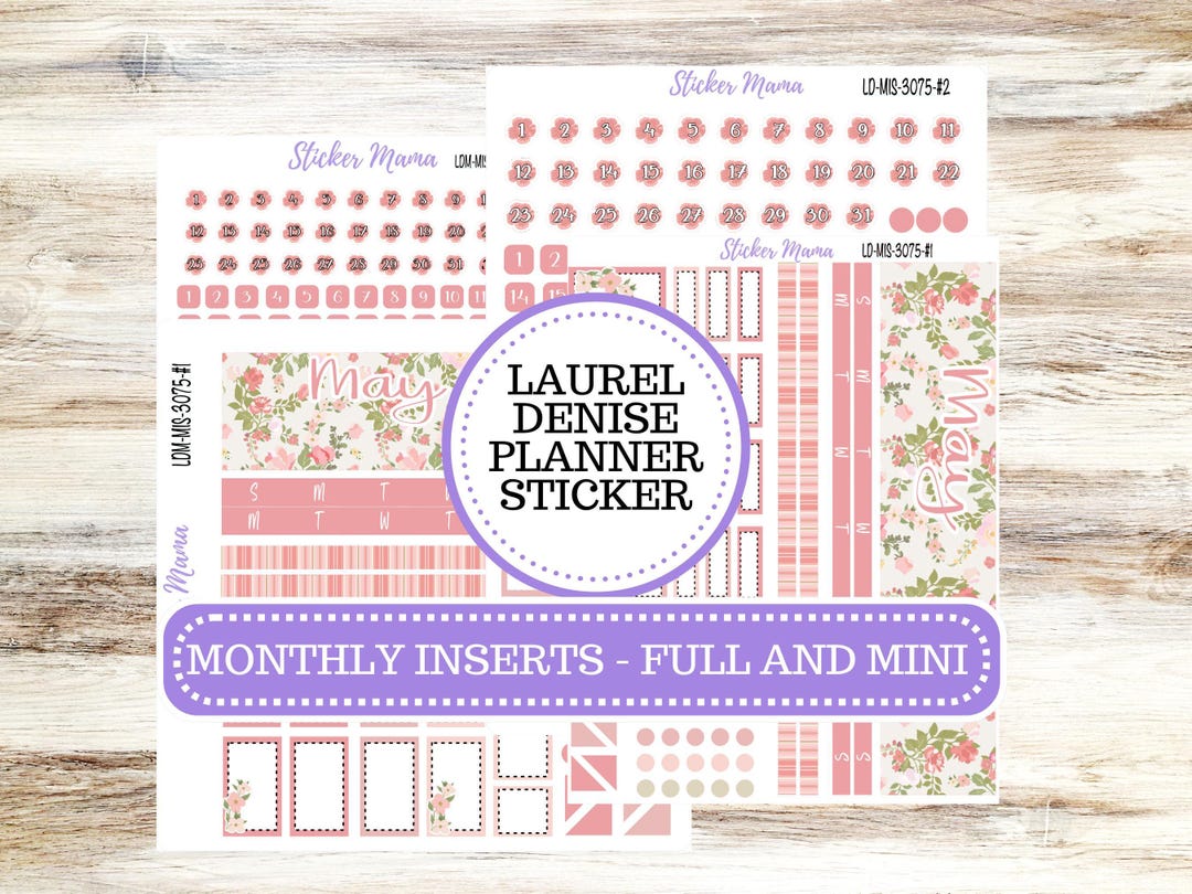 LAUREL DENISE INSERT Pages || Planner Kit #3075 || Shabby Chic Roses ...