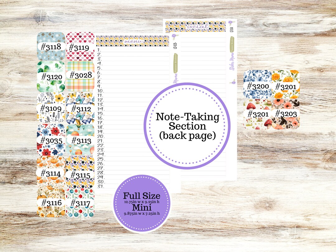 LAUREL DENISE PLANNER Customized Back Page Customize Bullet Note Taking ...
