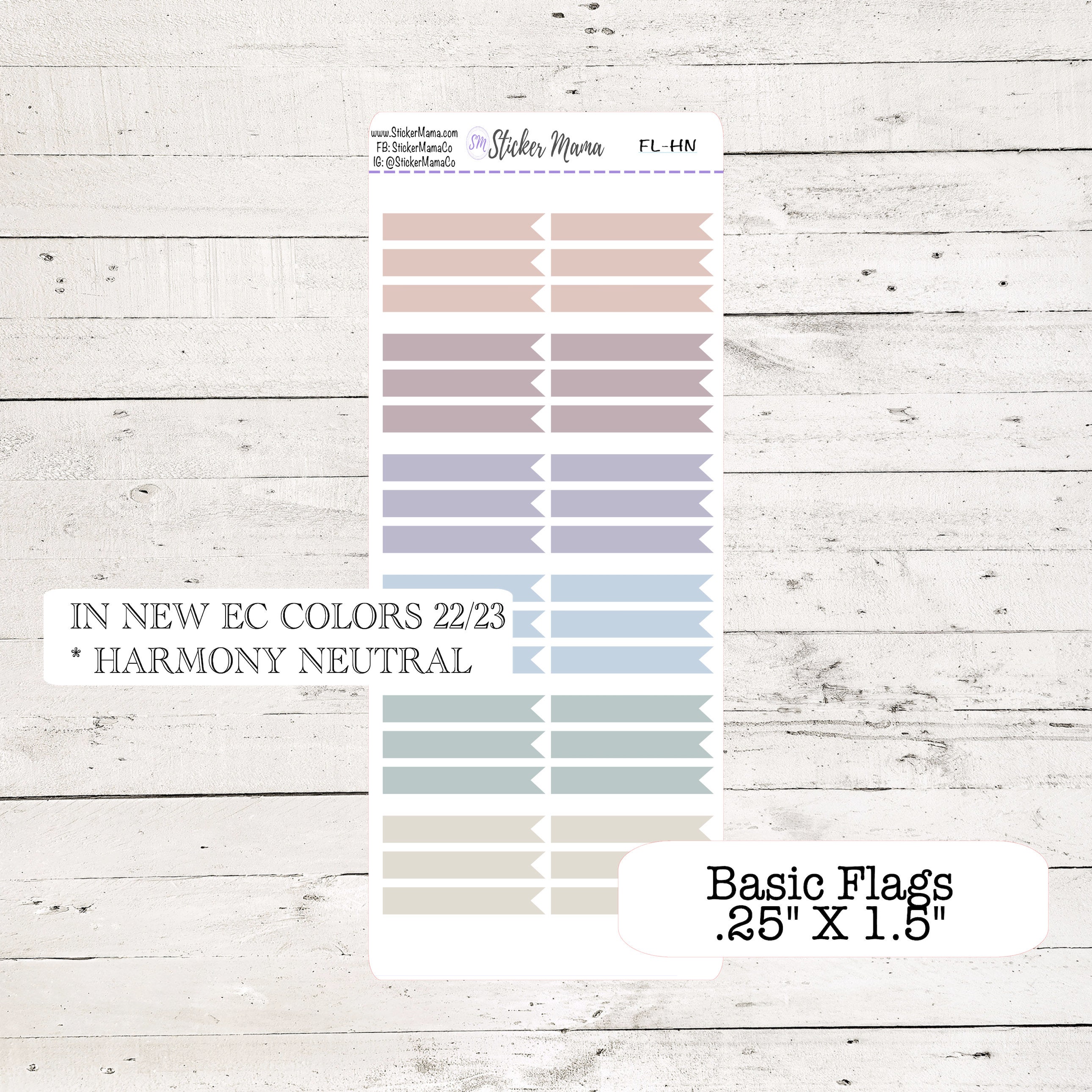 NEW ERIN CONDREN Colors Updated Flags in Bloom Harmony - Etsy